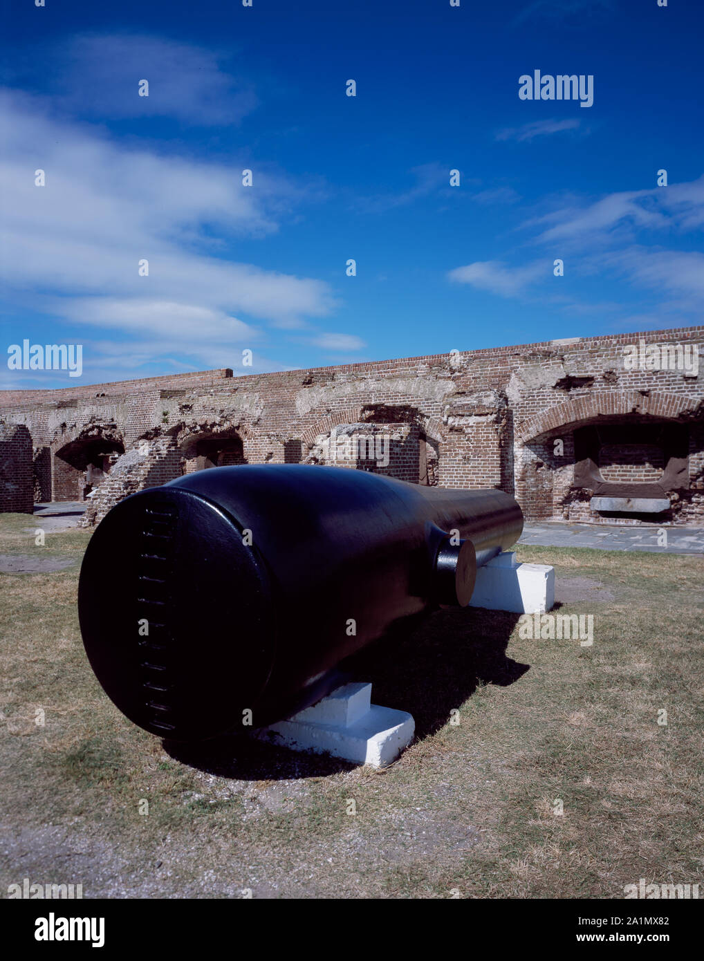 One of two 50,000-pound Rodman guns remaining as exhibits at Fort ...