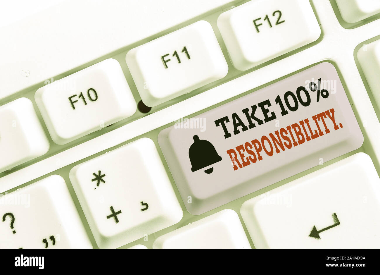 Writing note showing Take 100 Percent Responsibility. Business concept ...