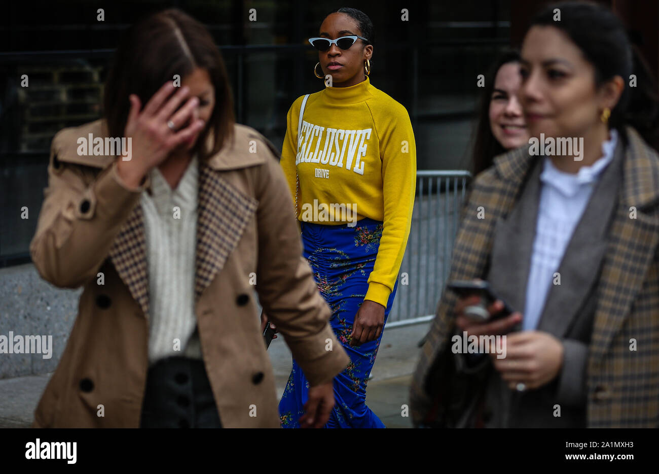 LONDON, UK- February 16 2019: Chrissy Rutherford on the street during ...