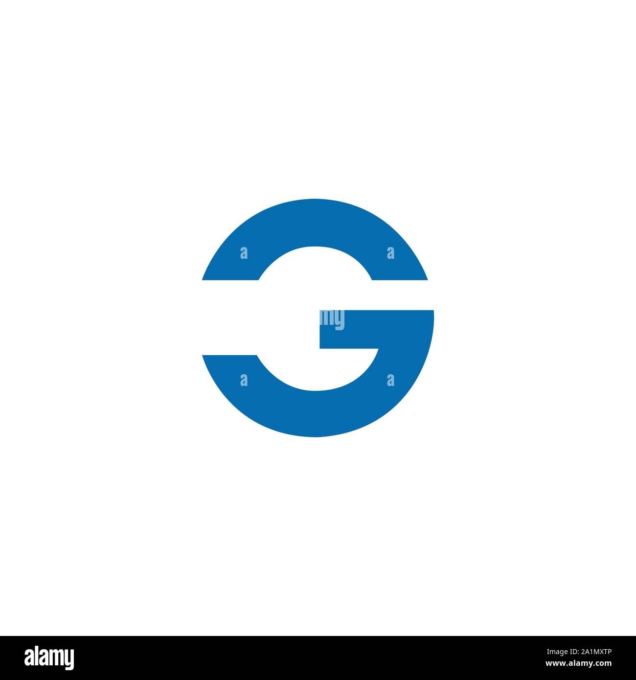 Letters GC modern logo isolated on white background Stock Vector Image ...