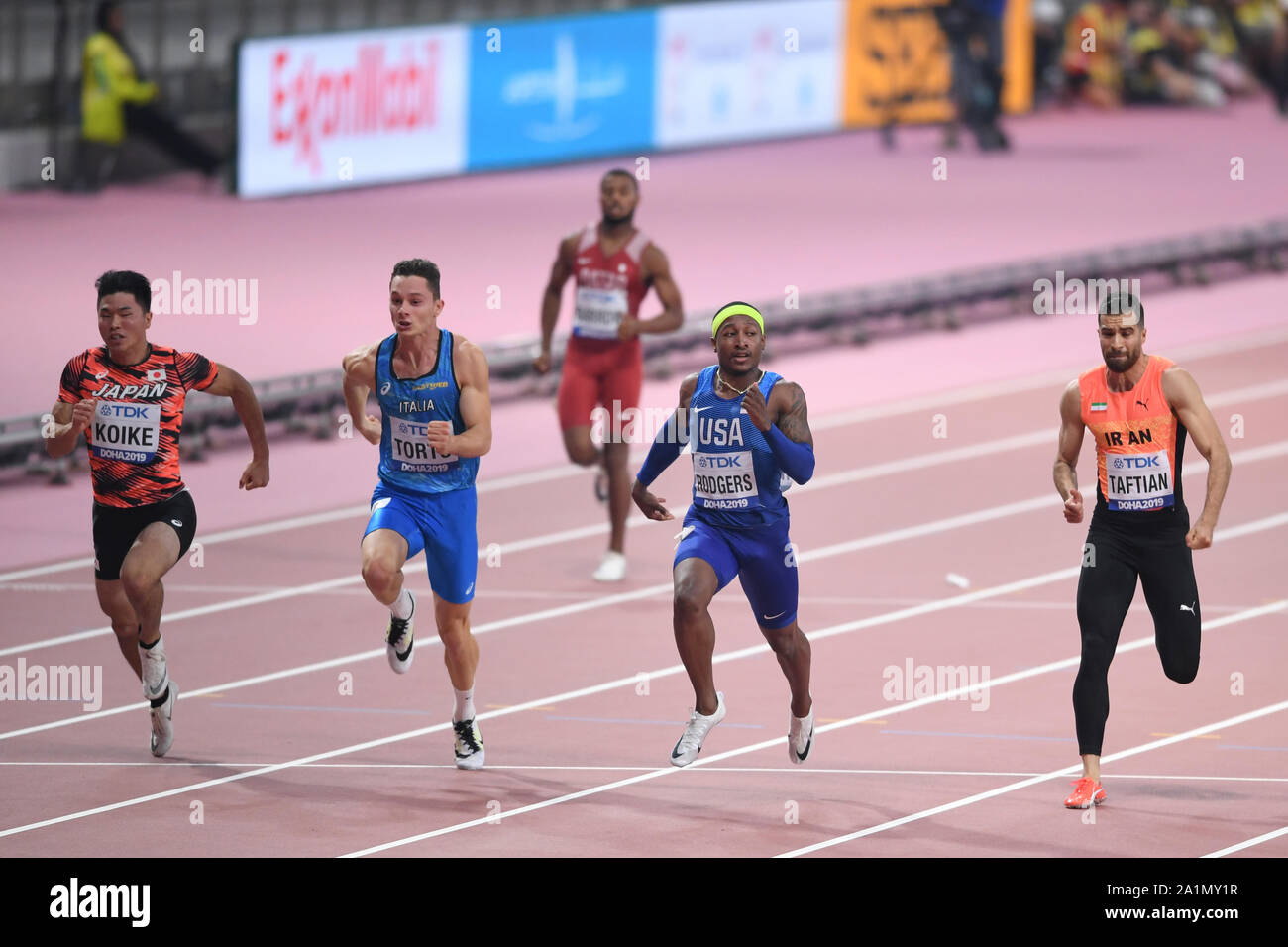 Michael Rodgers (USA). 100 Metres Men qualyfiers. IAAF World Athletics ...