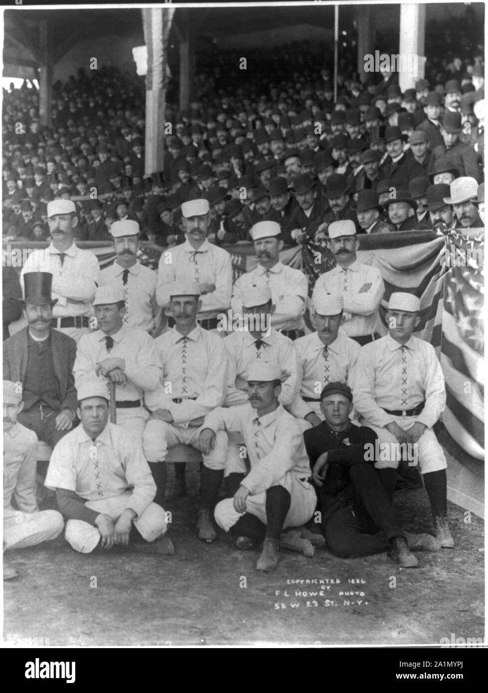 Opening of the league base ball season: New York team 1886; Opening of ...