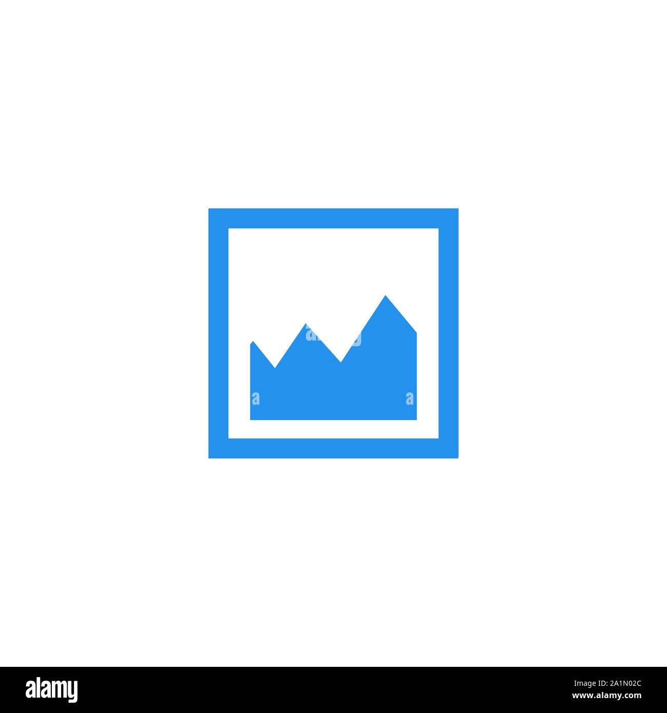 Mountains square frame isolated on white background Stock Vector Image ...