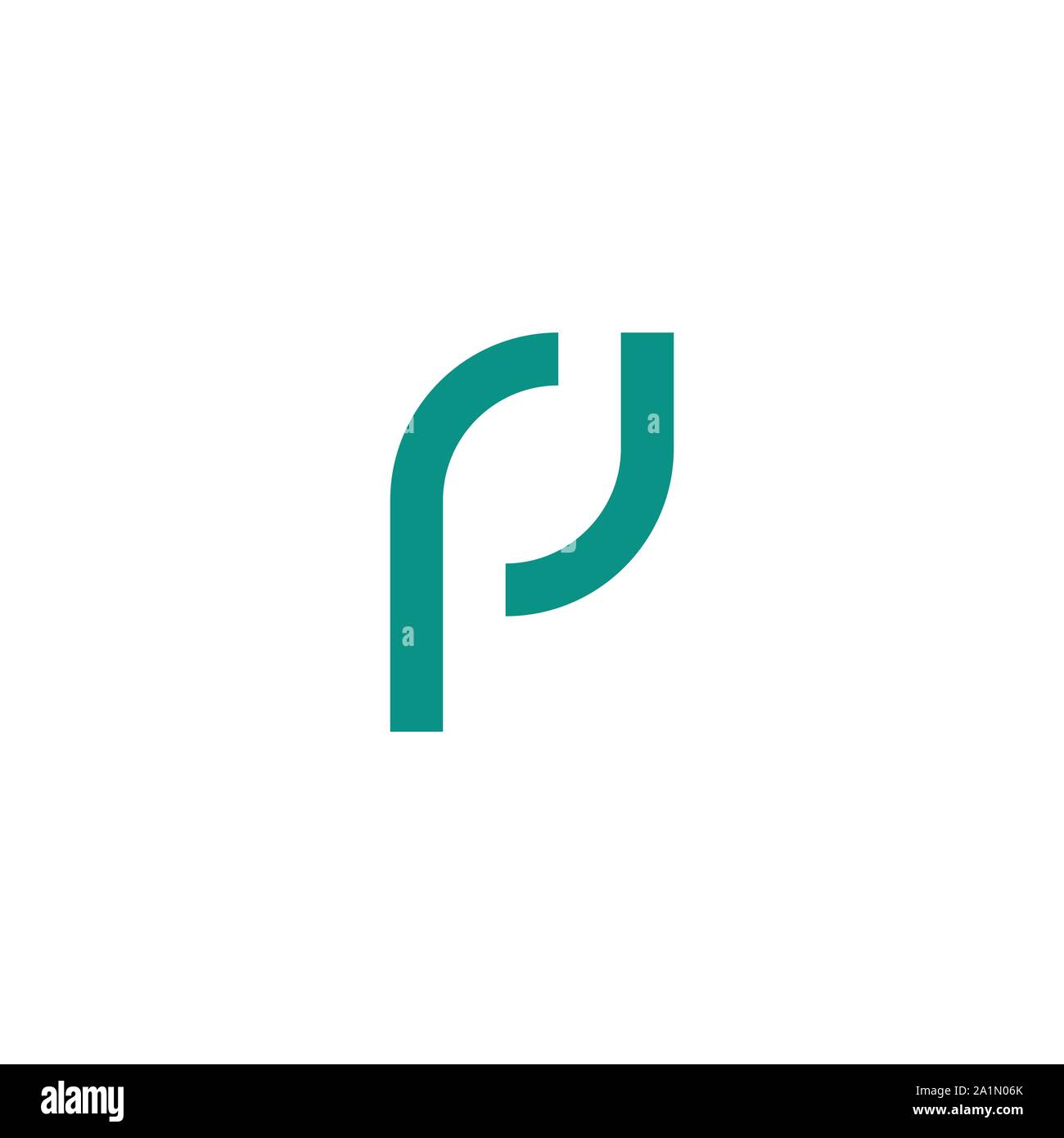 Letter P modern logo isolated on white background Stock Vector Image ...