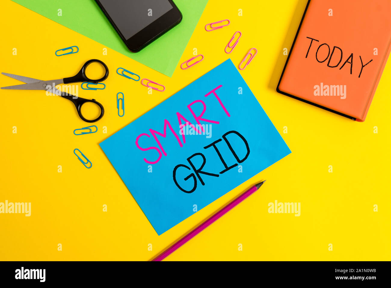 Handwriting text writing Smart Grid. Conceptual photo includes of ...