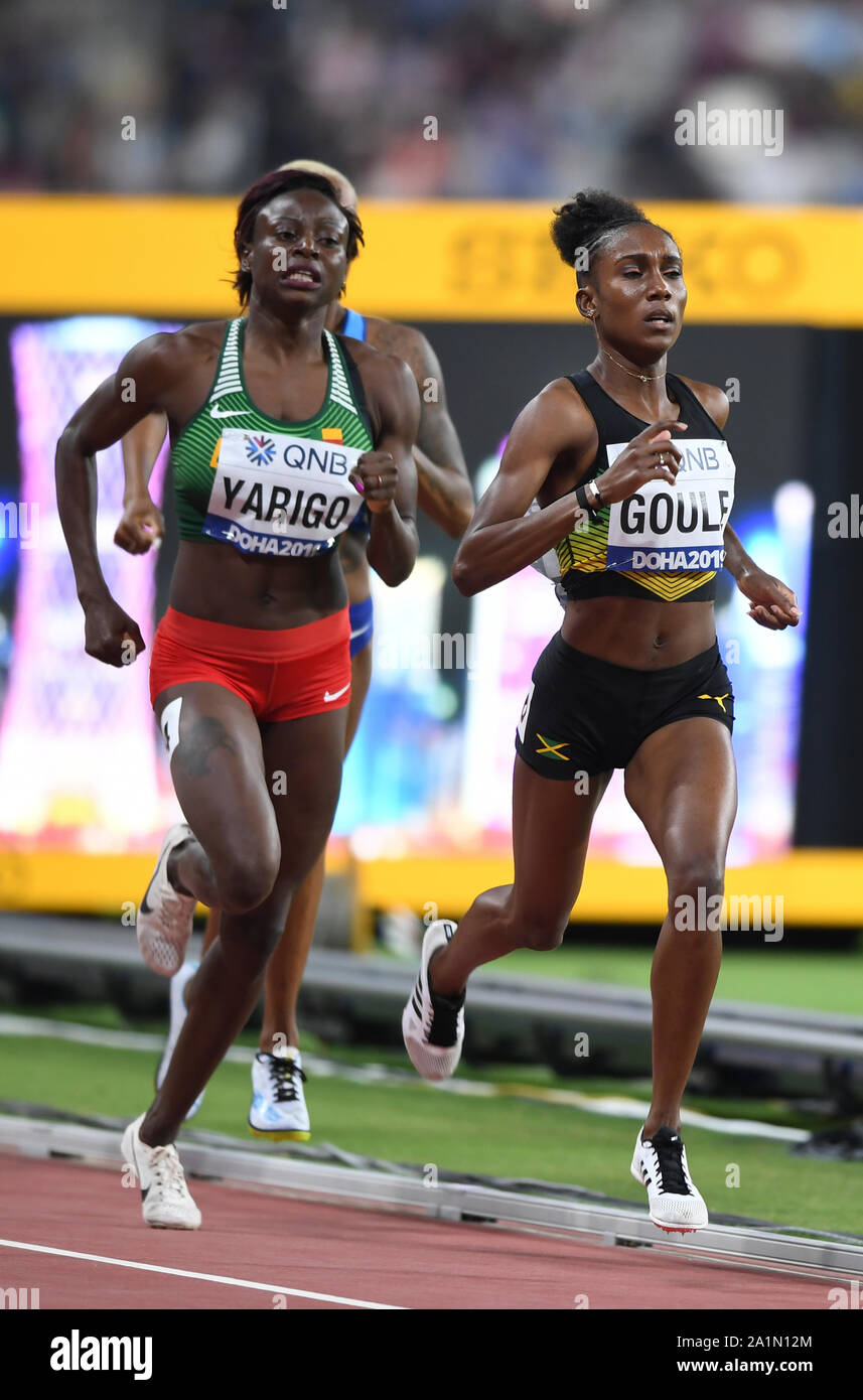 Natoya Goule (Jamaica), Noélie Yarigo (Benin). 800 Metres Women, heats ...