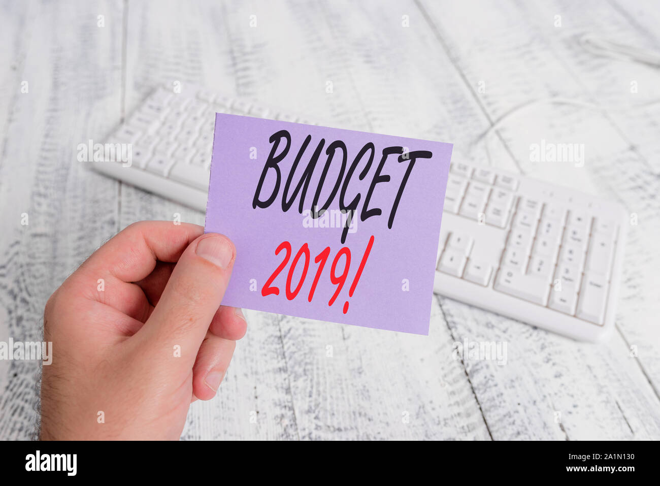 Text sign showing Budget 2019. Business photo showcasing estimate of ...