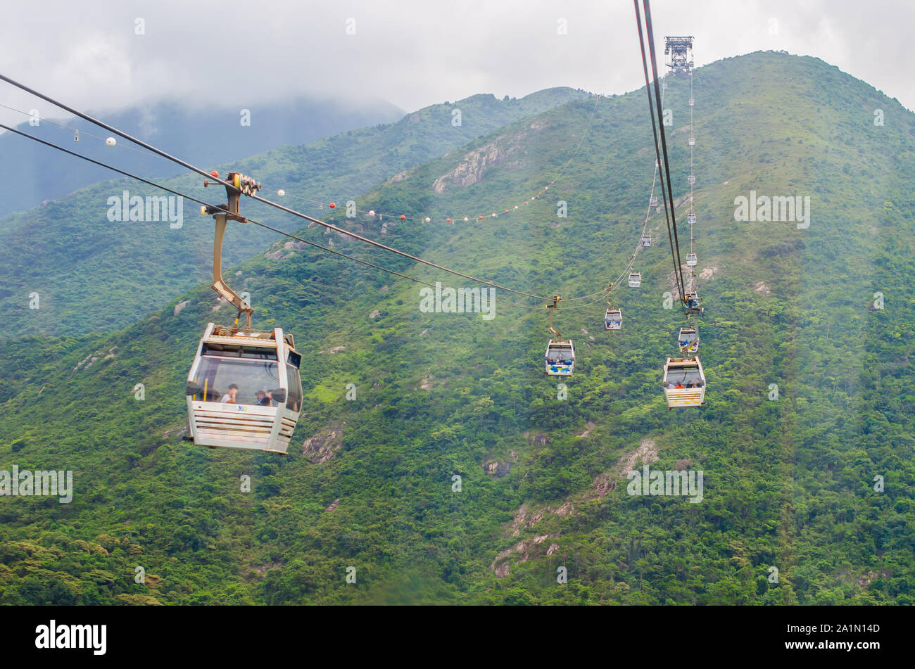 Hong Kong Cable Car at Ngong Ping Stock Photo - Alamy