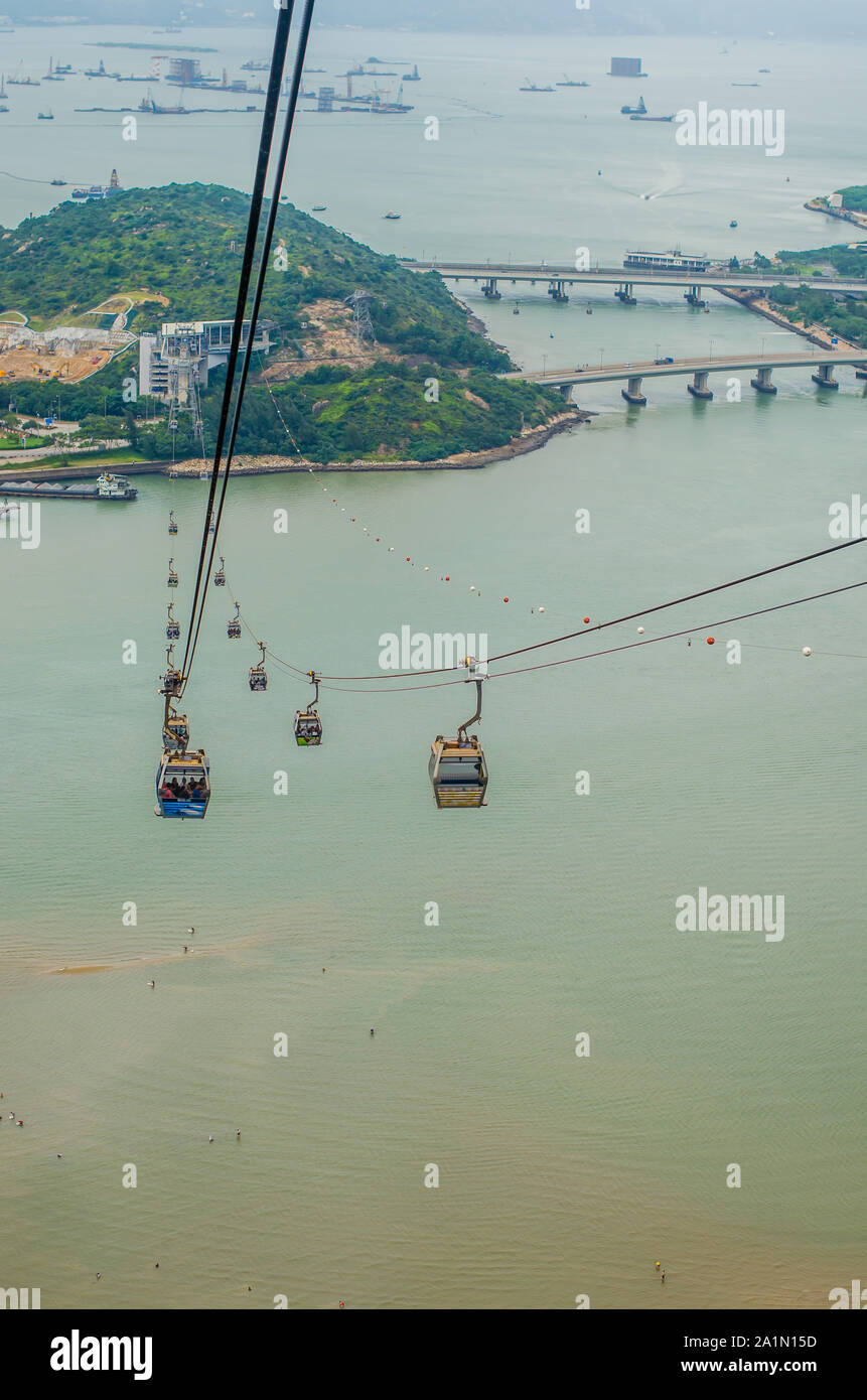Hong Kong Cable Car at Ngong Ping Stock Photo - Alamy