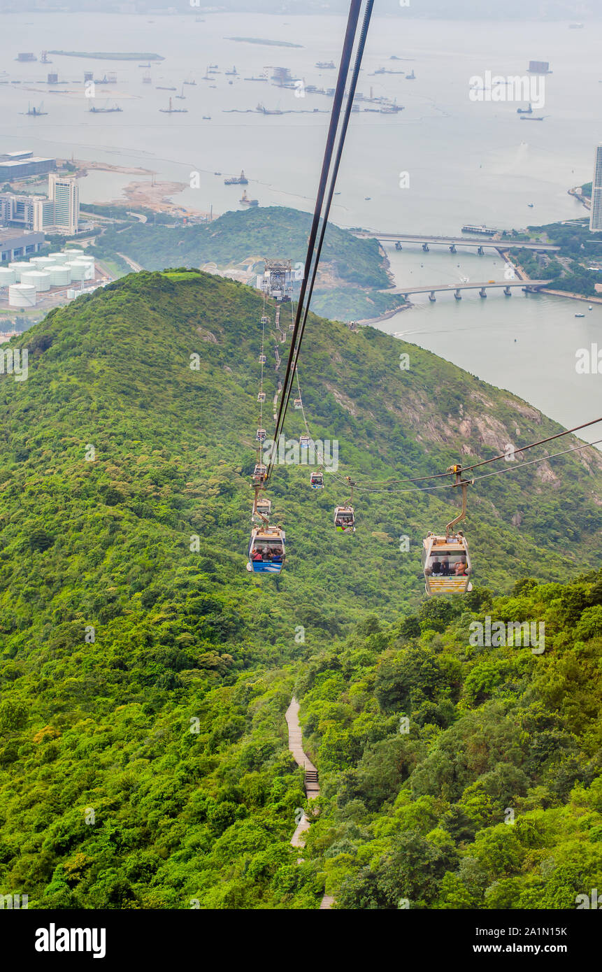 Hong Kong Cable Car at Ngong Ping Stock Photo - Alamy