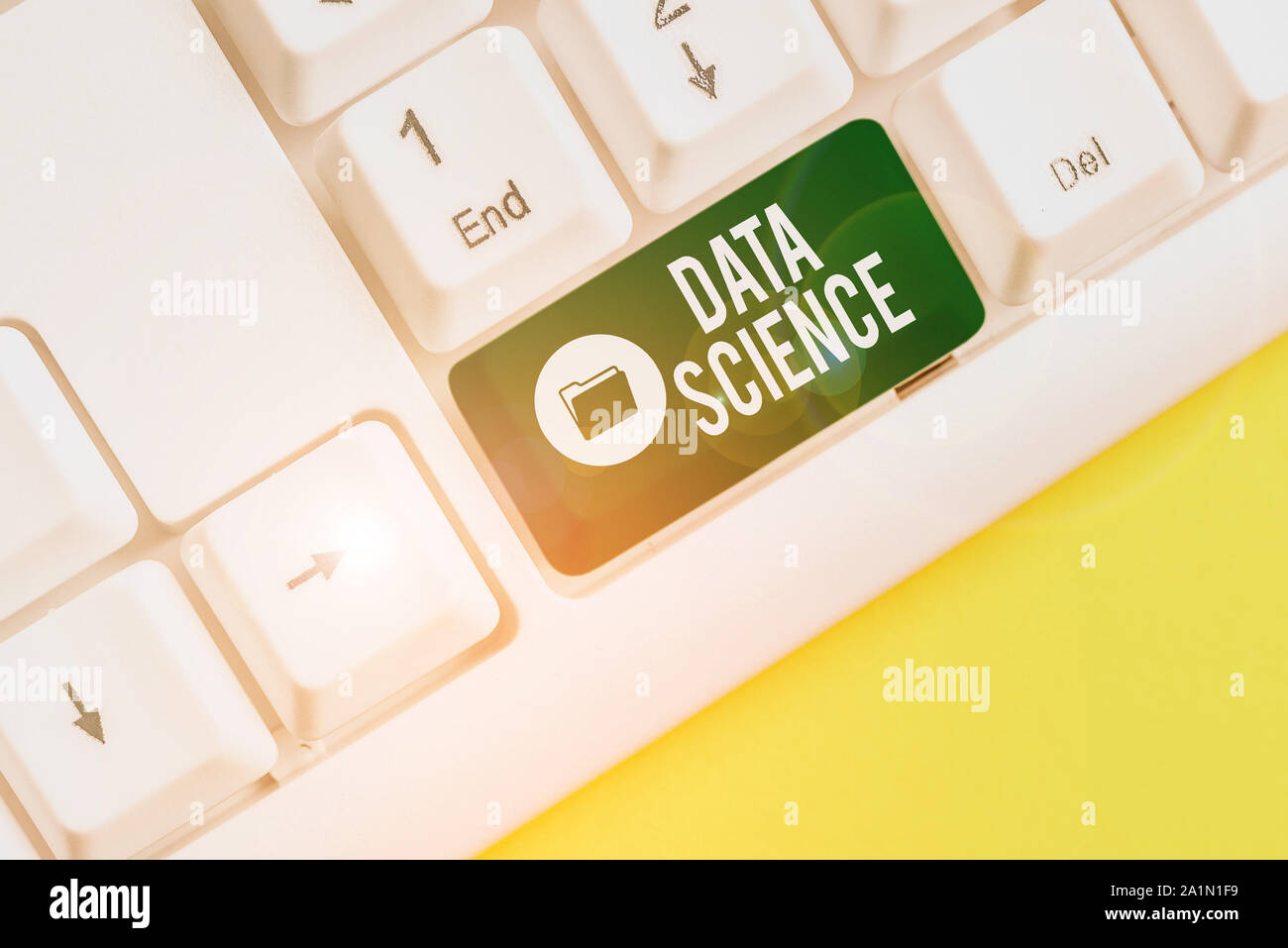 Writing note showing Data Science. Business concept for multidisciplinary field that uses ...