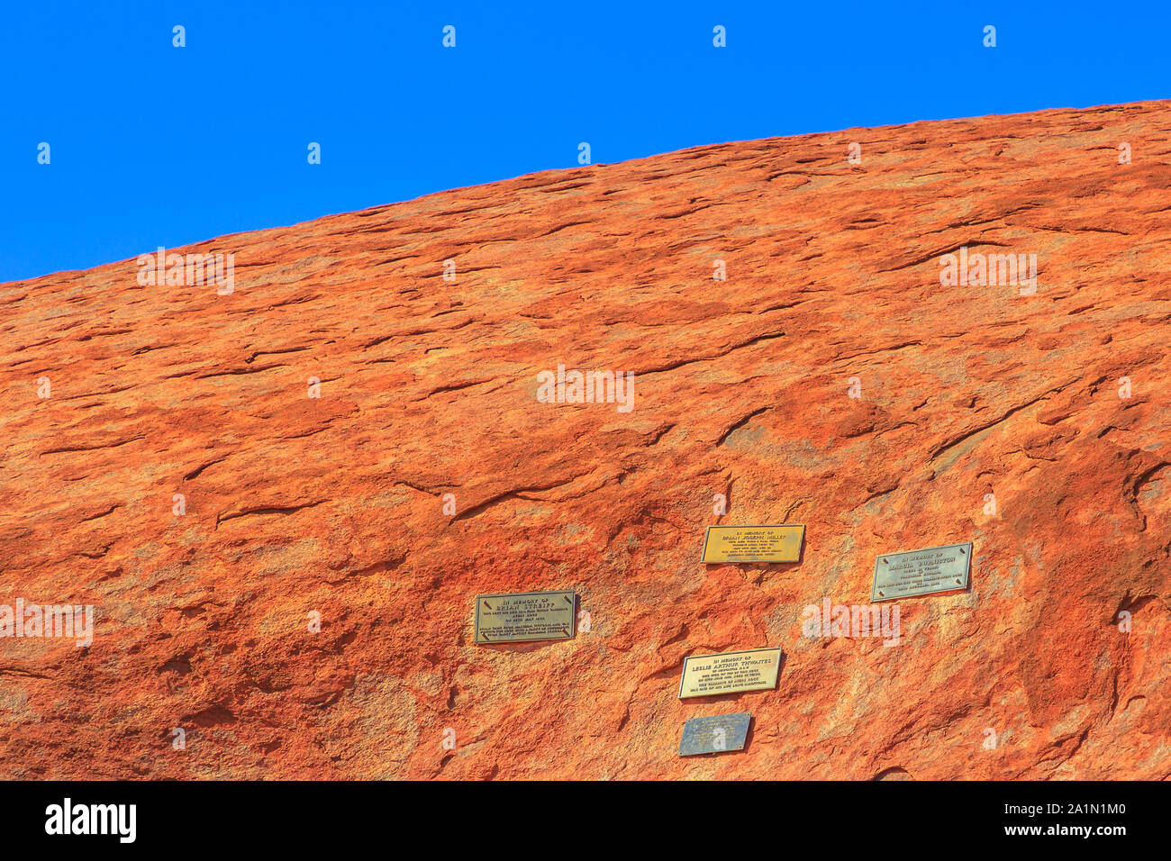 Uluru, Northern Territory, Australia - Aug 26, 2019: commemorative ...