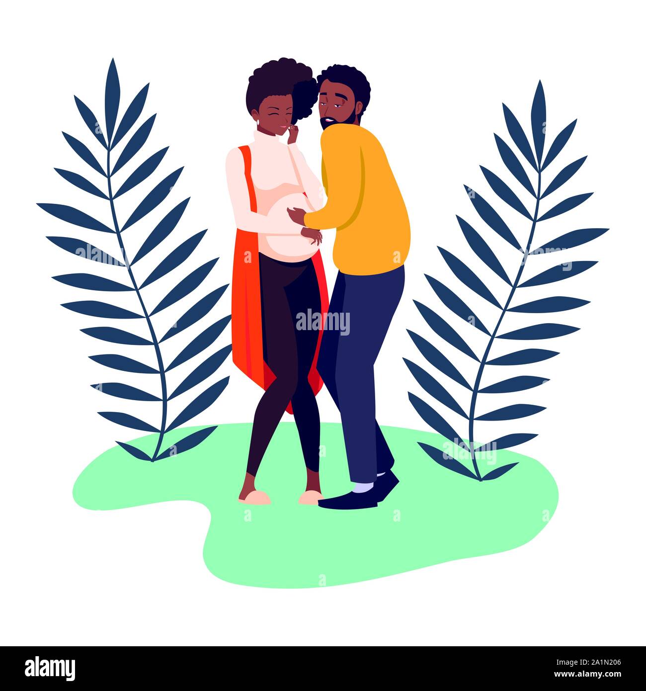 Pregnant woman and man design, Couple family love pregnancy maternity ...