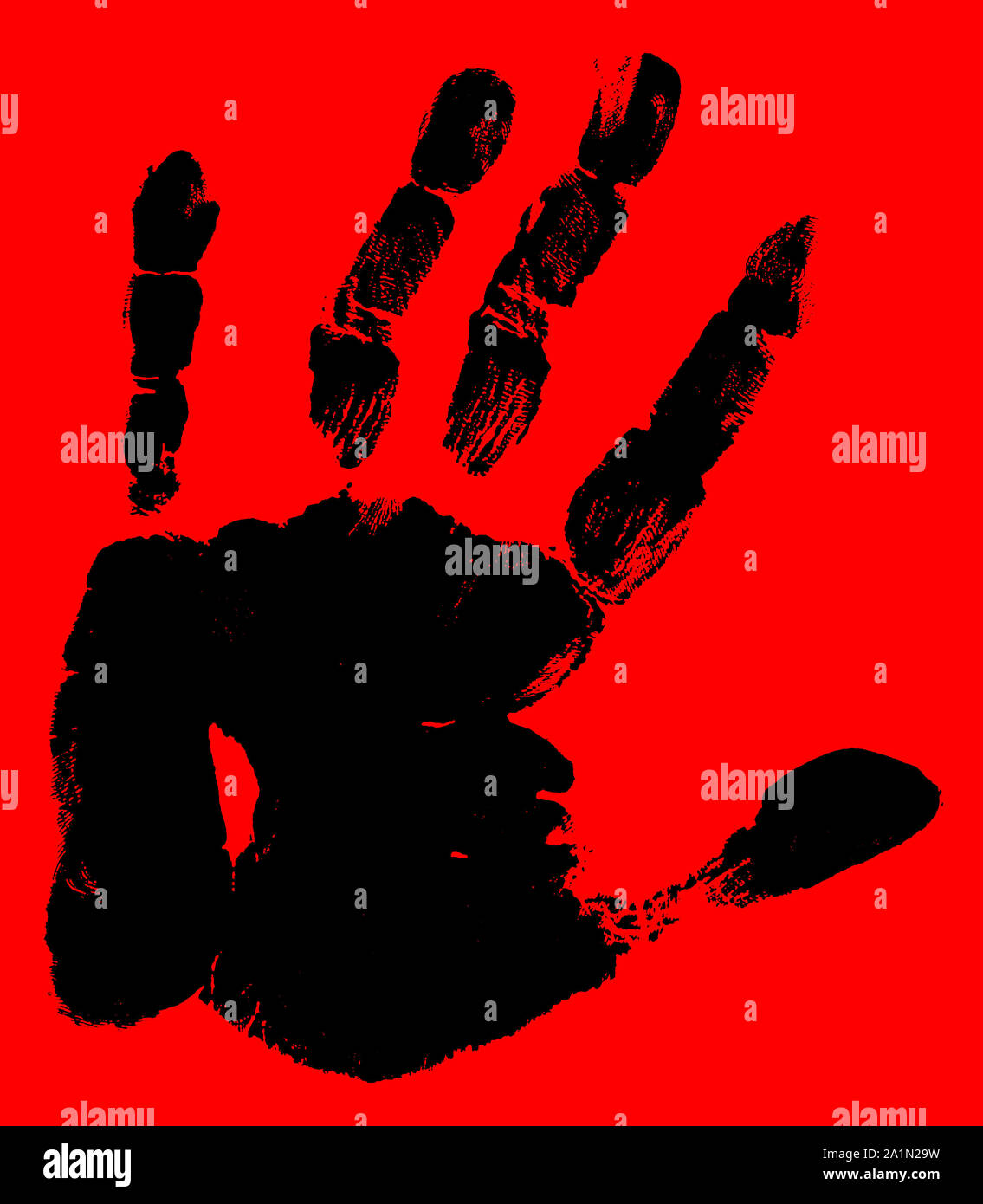 Imprint of a Human Hand with unique details Stock Photo - Alamy