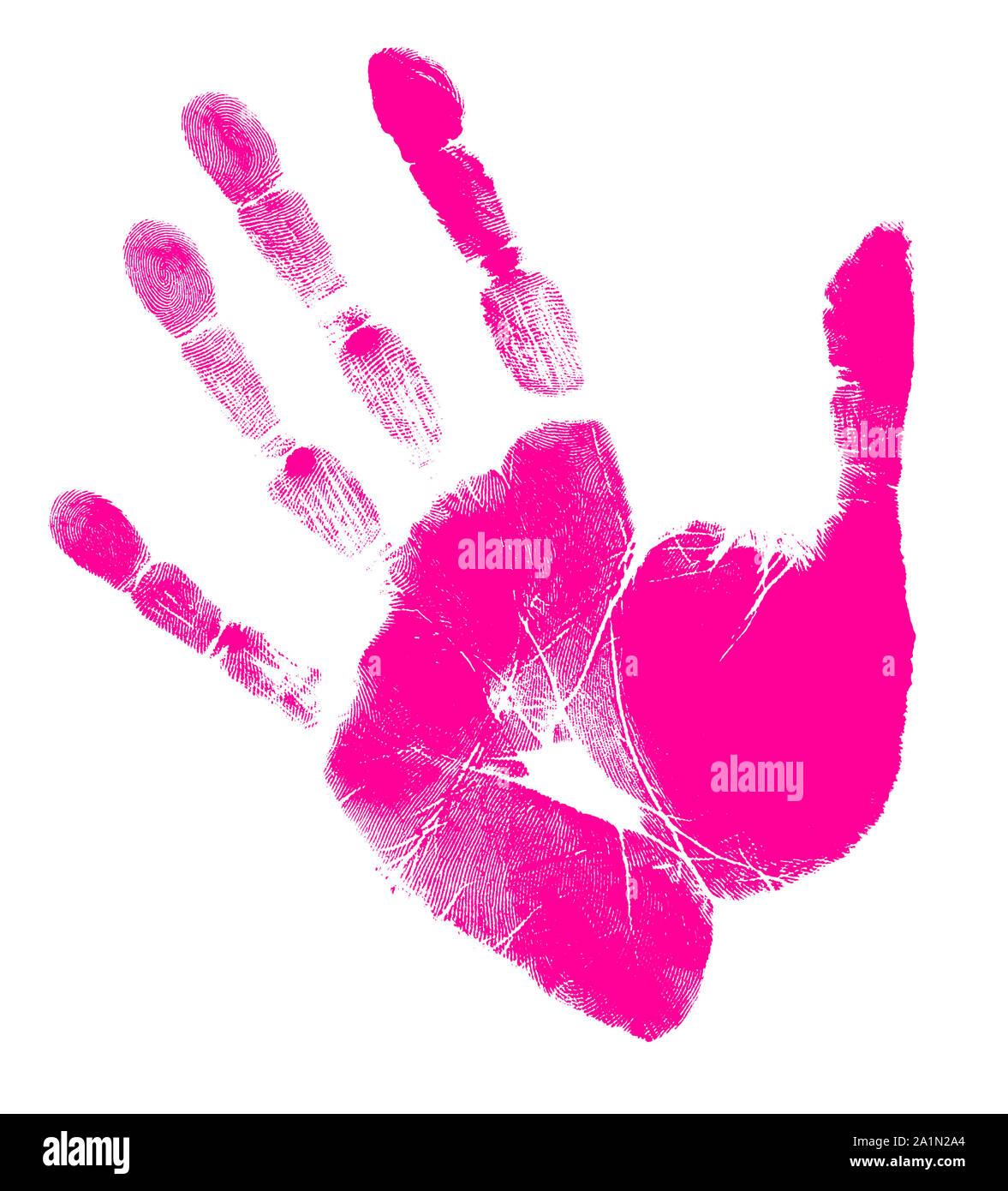 Imprint of a Human Hand with unique details Stock Photo - Alamy
