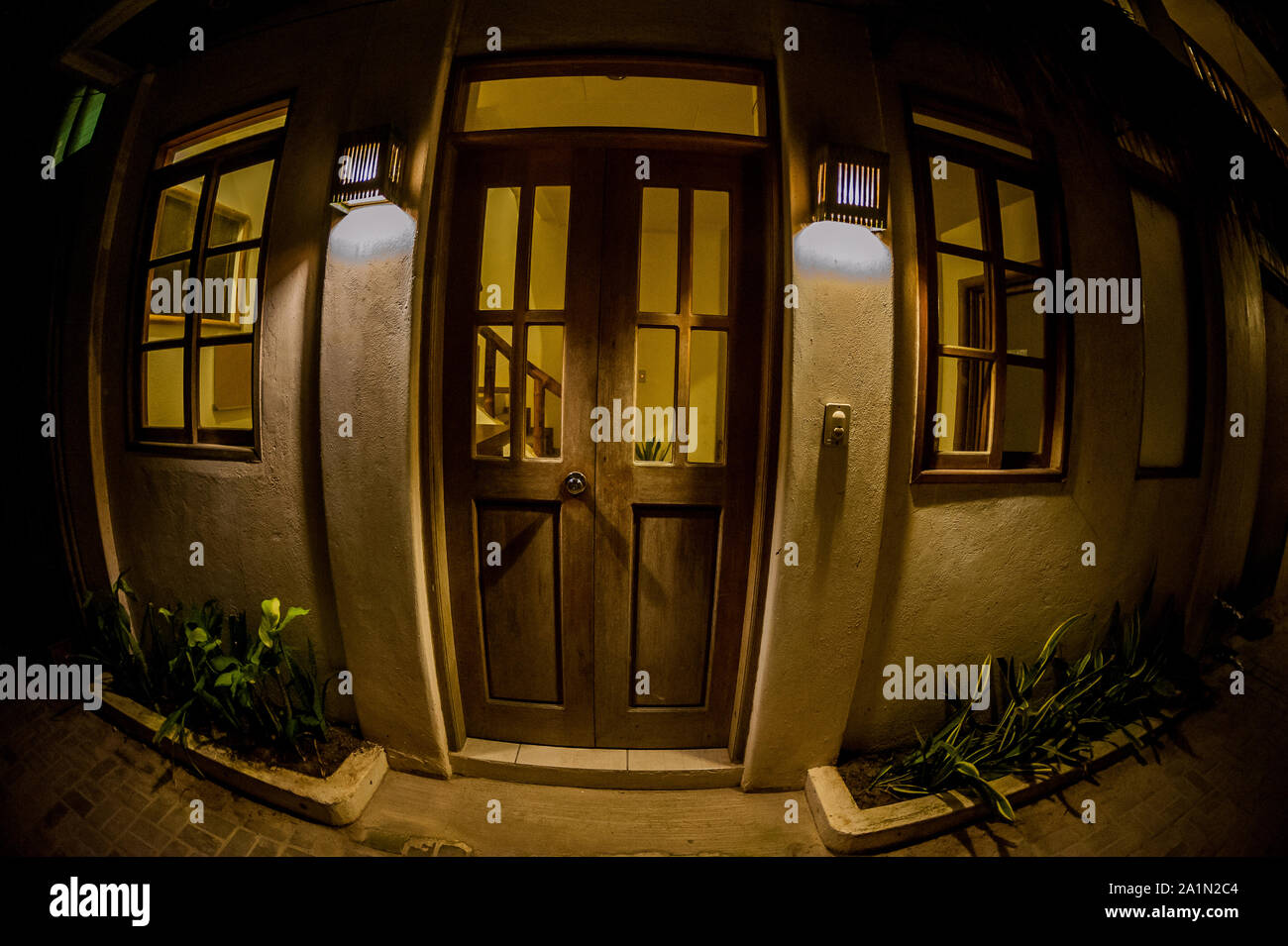 The door at night Stock Photo - Alamy