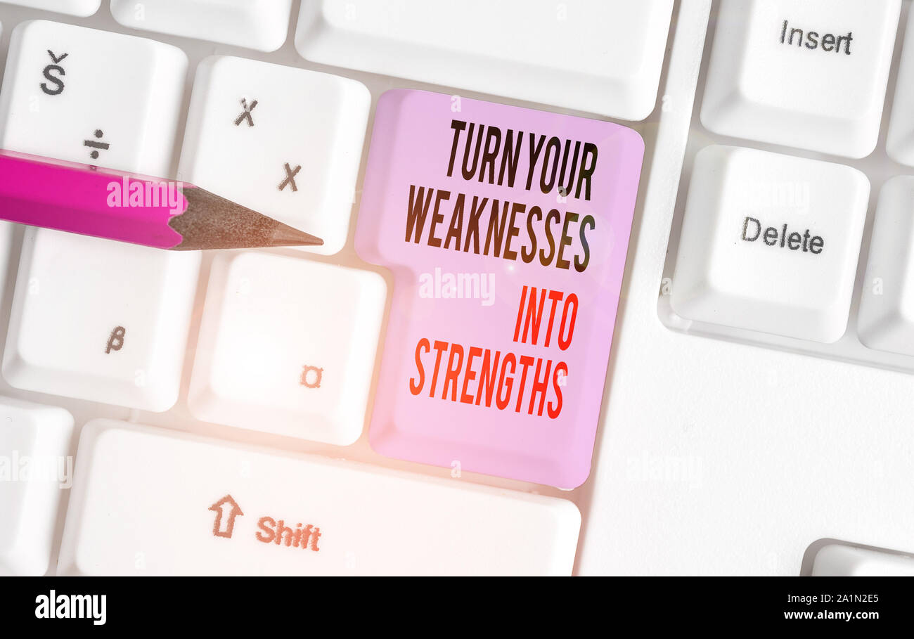 Handwriting text writing Turn Your Weaknesses Into Strengths ...