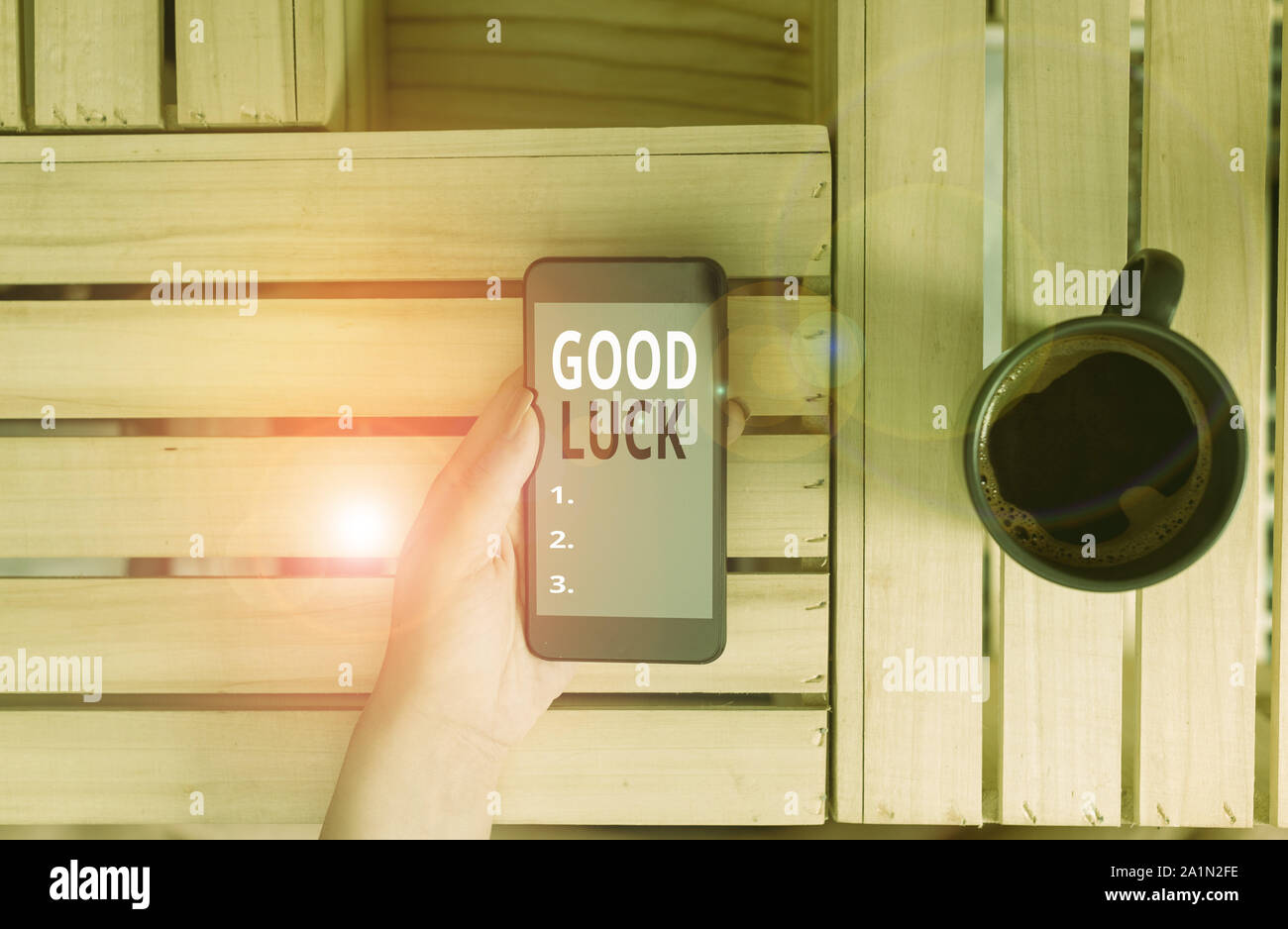 Handwriting text Good Luck. Conceptual photo A positive fortune or a ...