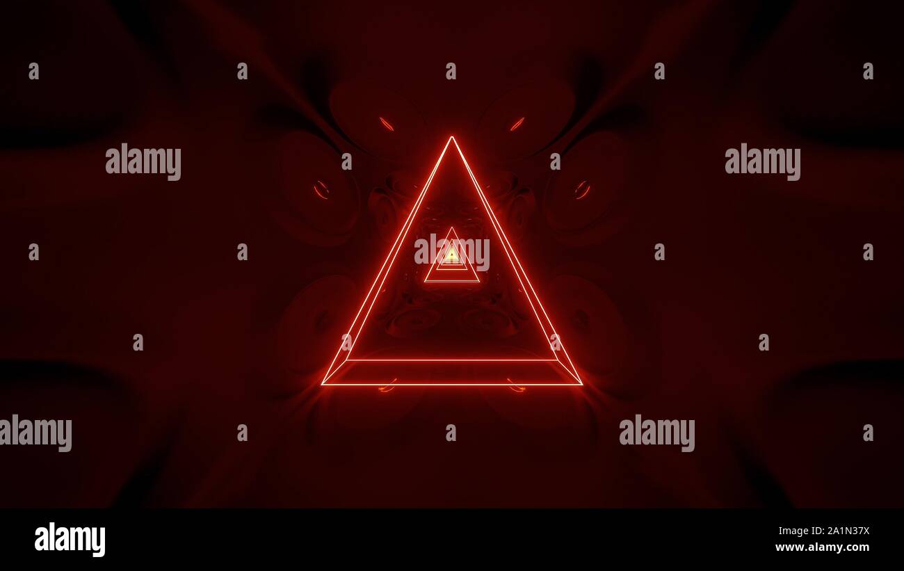 glowing triangle wireframe design 3d illustration background wallpaper ...