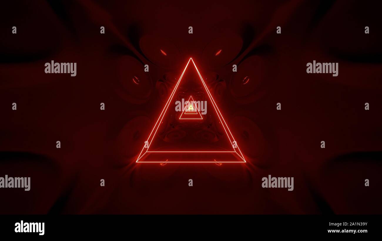 glowing triangle wireframe design 3d illustration background wallpaper ...