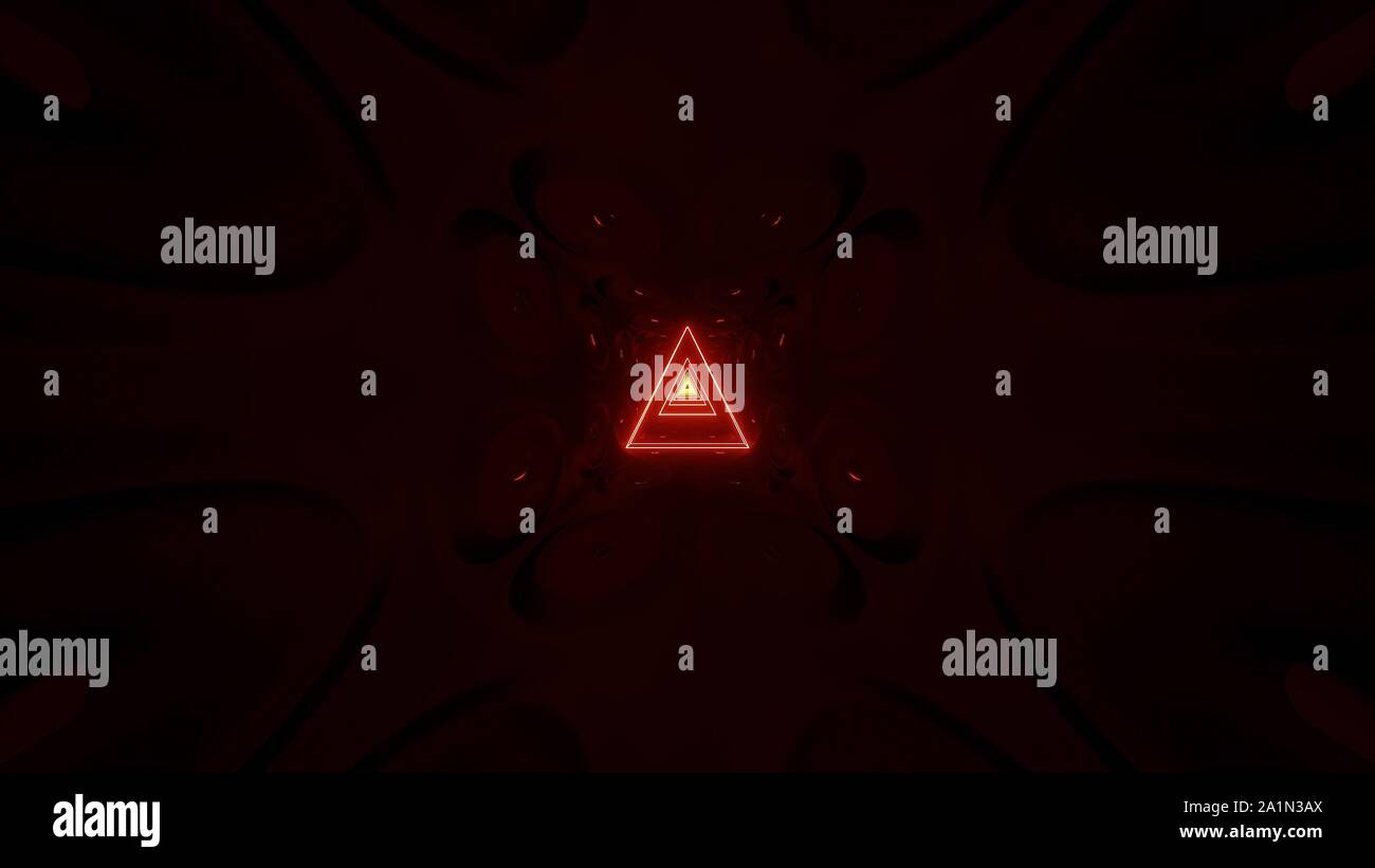 glowing triangle wireframe design 3d illustration background wallpaper ...