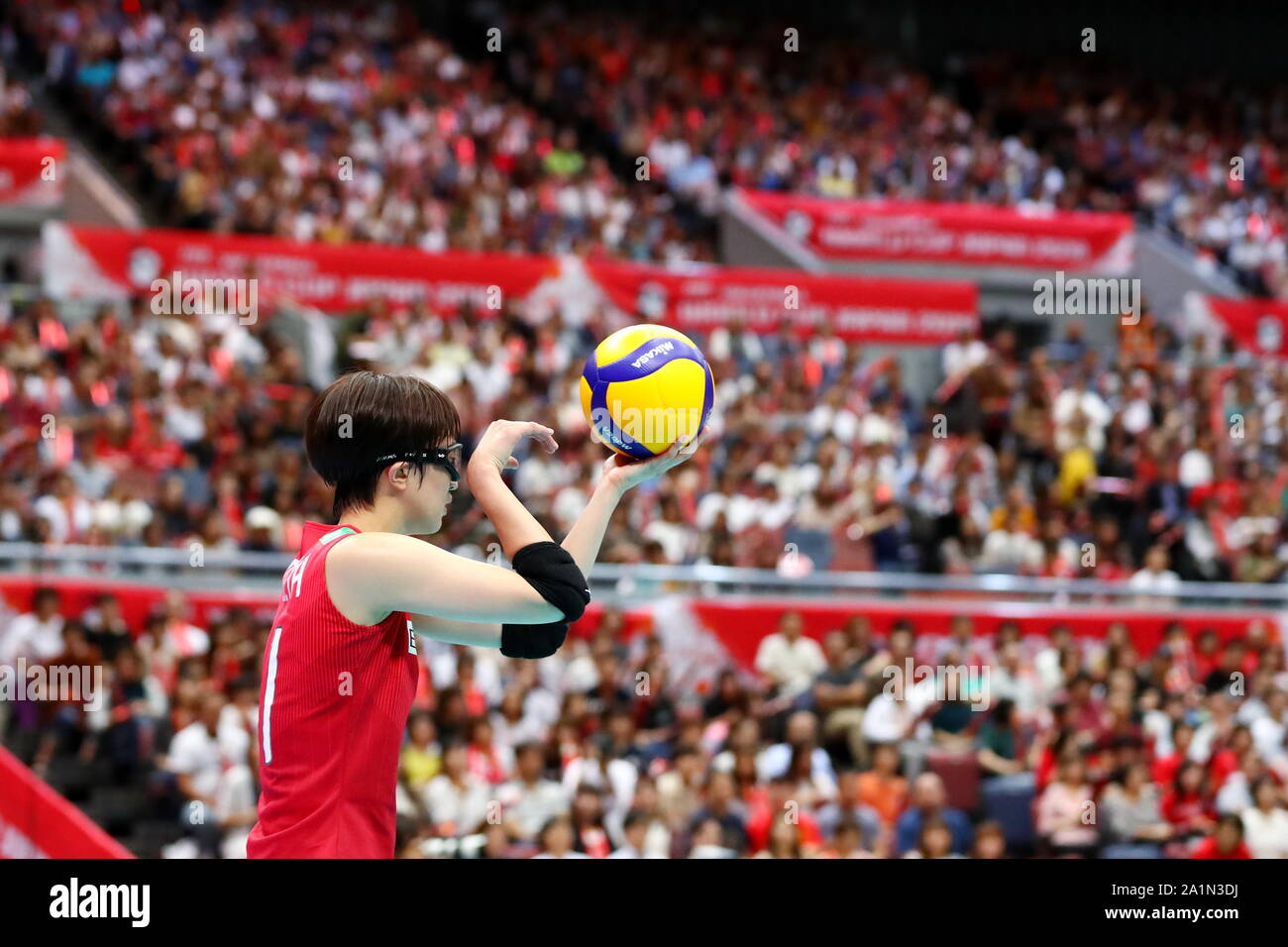 Osaka, Japan. 27th Sep, 2019. Yurie Nabeya (JPN) Volleyball : 2019 FIVB ...