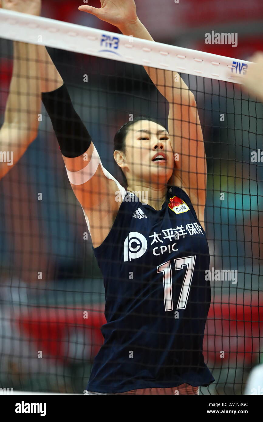 Osaka, Japan. 27th Sep, 2019. Ni Yan (CHN) Volleyball : 2019 FIVB ...