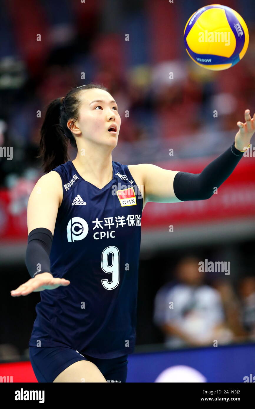 Osaka, Japan. 27th Sep, 2019. Changning Zhang (CHN) Volleyball : 2019 ...