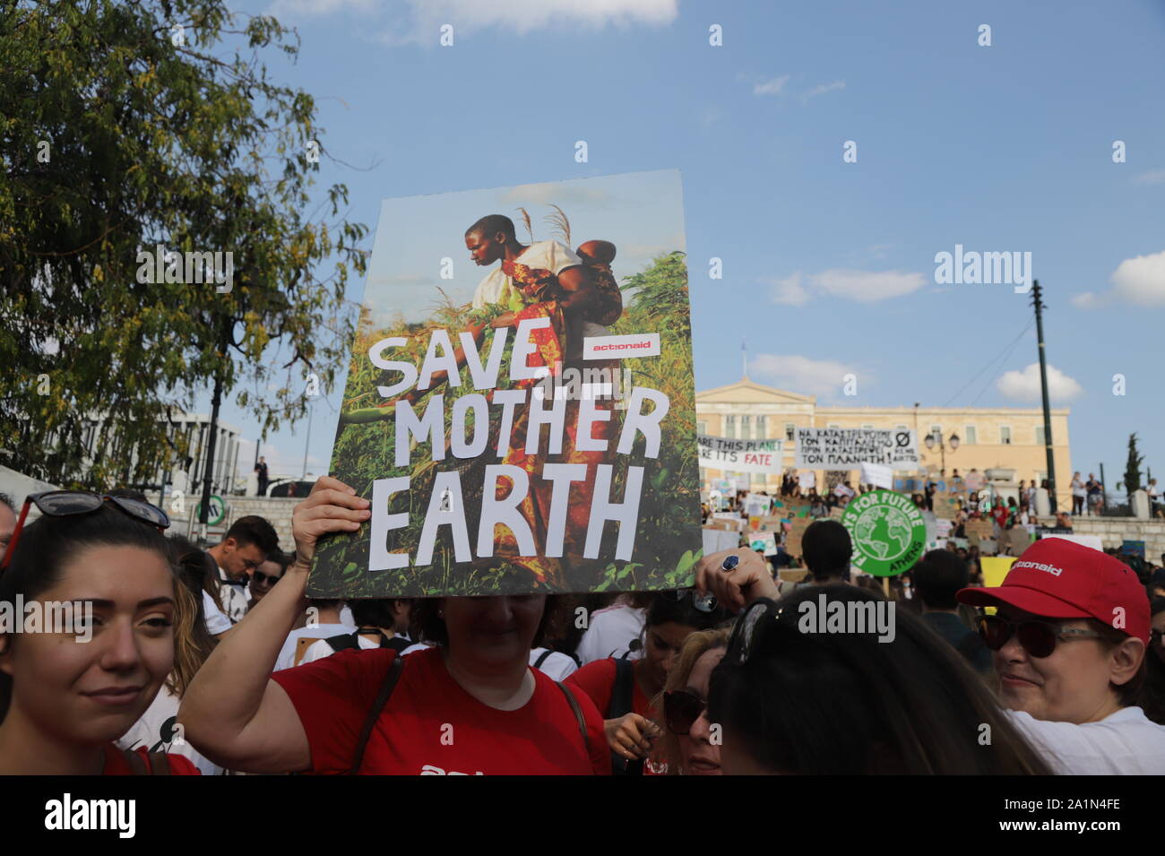 Athens, Greece. 27th Sep, 2019. Greek environmental activists protest ...