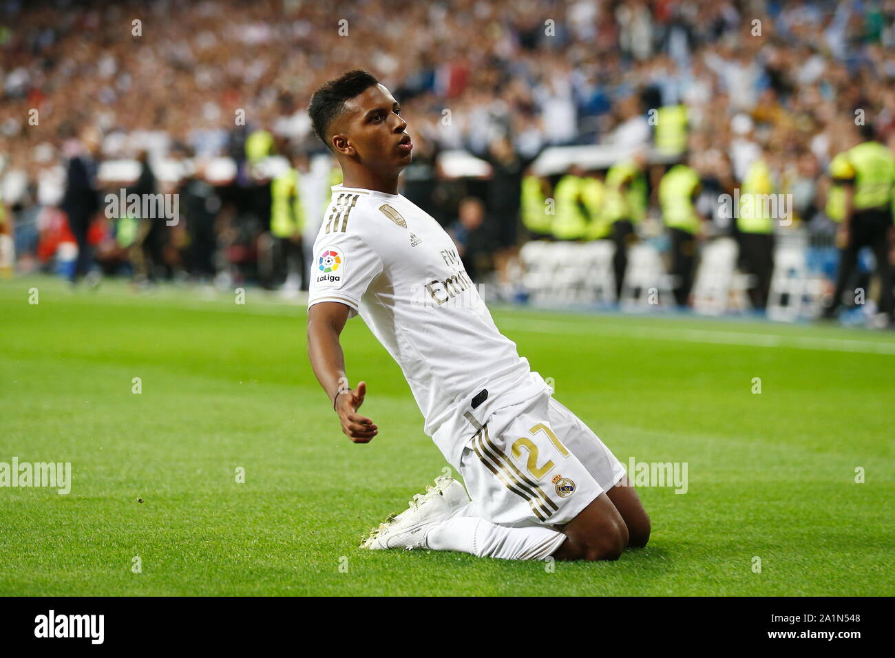 Madrid, Spain. 25th Sep, 2019. Rodrygo Goez (Real) Football/Soccer ...