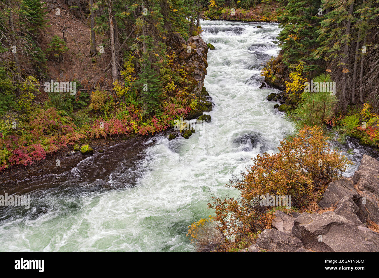 Oregon, Deschutes River, Benham Falls, rapids Stock Photo - Alamy
