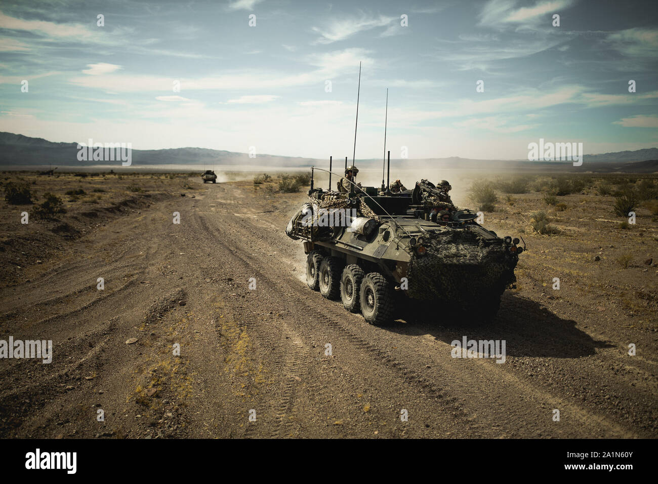 U.S. Marine Corps Light Armored Reconnaissance (LAR) vehicles with 3rd ...