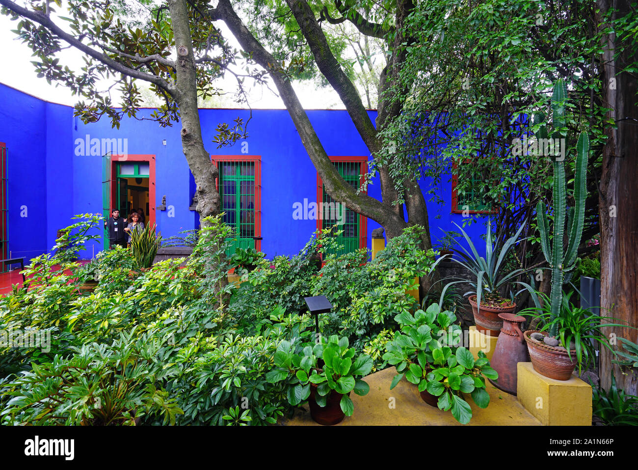 MEXICO CITY, MEXICO- 9 SEP 2017- View of the landmark Blue House (Casa ...