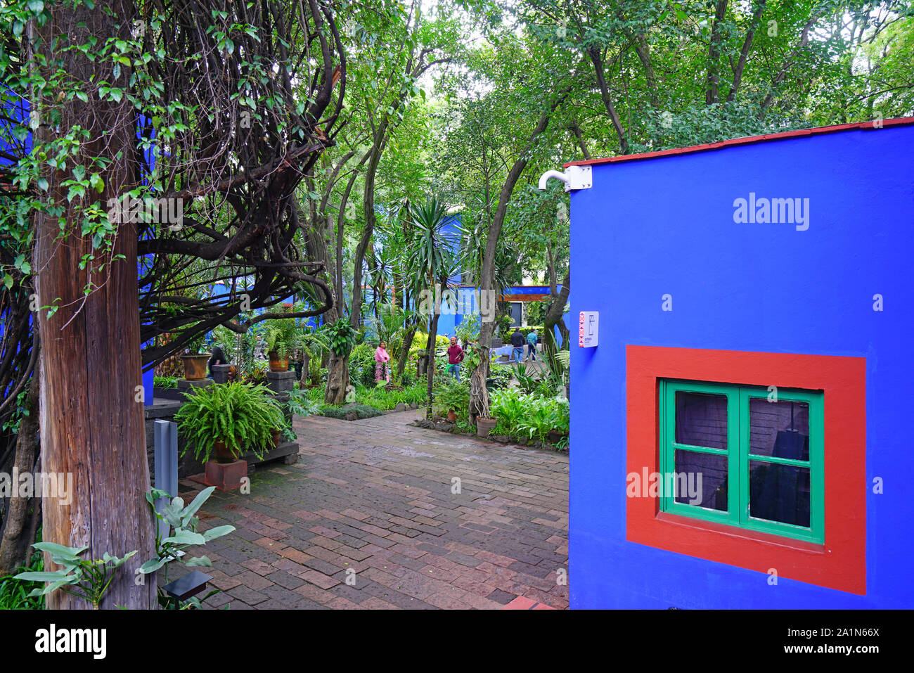 MEXICO CITY, MEXICO- 9 SEP 2017- View of the landmark Blue House (Casa ...