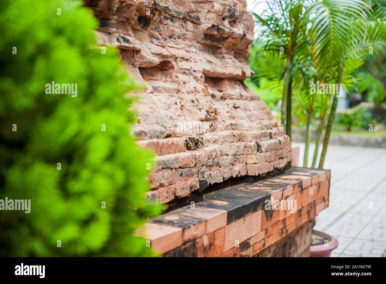 Old Brick cham towers in Nha Trang, landmark Vietnam Stock Photo - Alamy