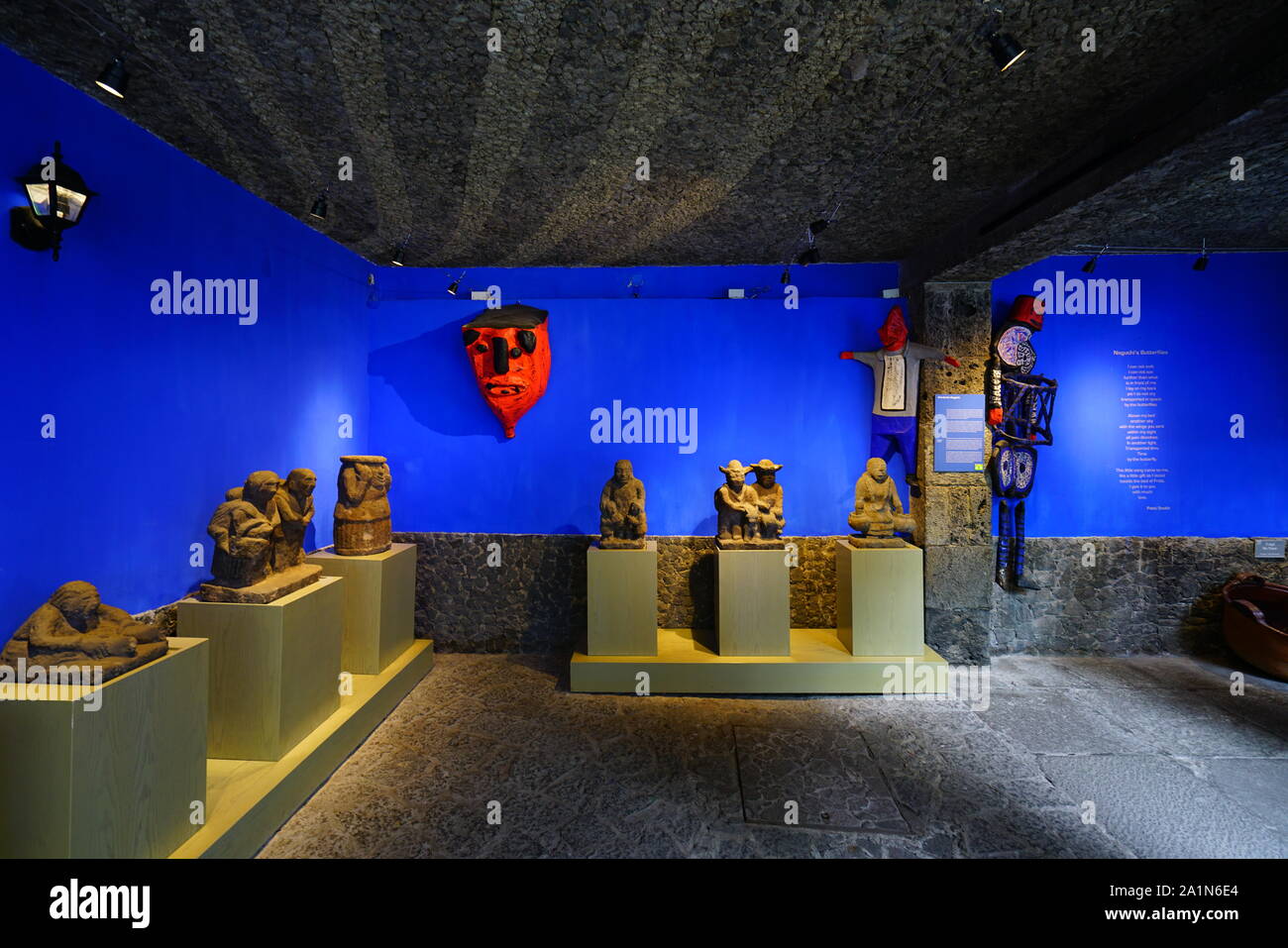 MEXICO CITY, MEXICO- 9 SEP 2017- View of the landmark Blue House (Casa ...