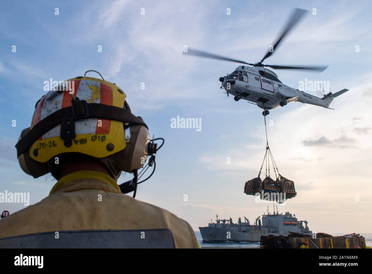 190926-N-NB544-1598 INDIAN OCEAN (Sept. 26, 2019) Aviation Boatswain's ...
