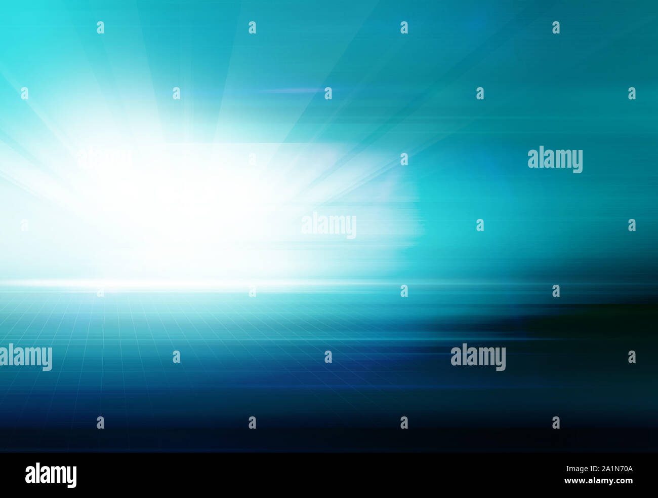 Abstract high tech background with ground and light rays from left side ...