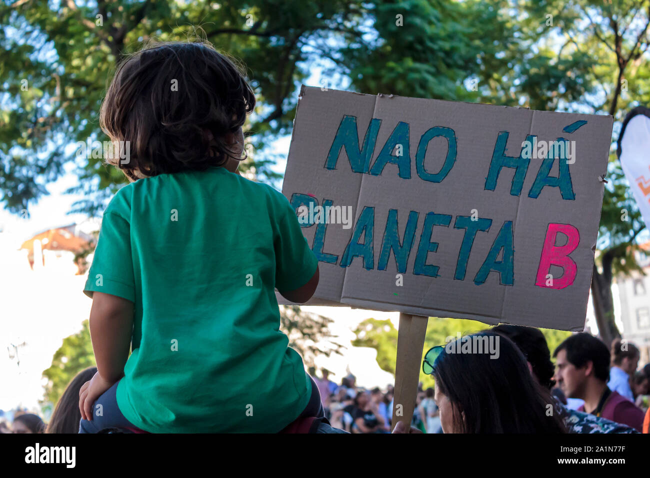Sign saying "There is no planet b" in protest for climate change Stock ...