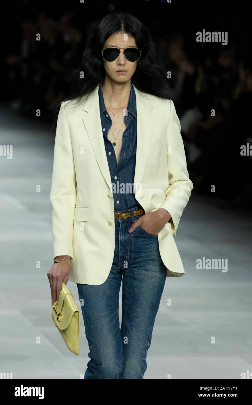 Paris, France. 27th Sep, 2019. CELINE SS20 Runway during Paris Fashion ...