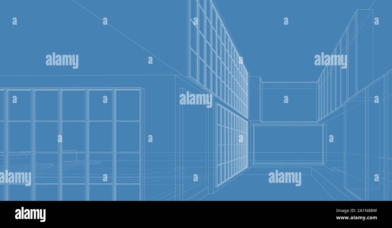 Modern architecture wireframe. Concept of urban wireframe. Wireframe ...