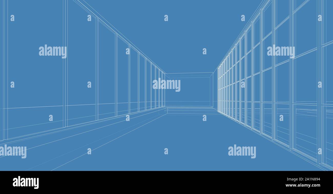 Modern architecture wireframe. Concept of urban wireframe. Wireframe ...