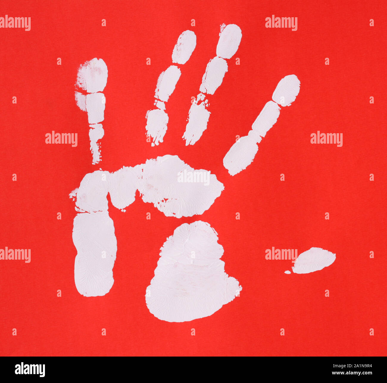 Imprint of a Human Hand with unique details Stock Photo - Alamy