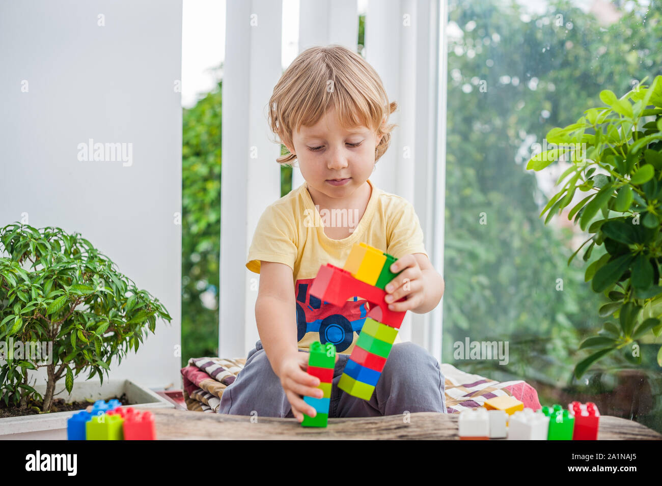 Building Tower Blocks Child High Resolution Stock Photography and ...