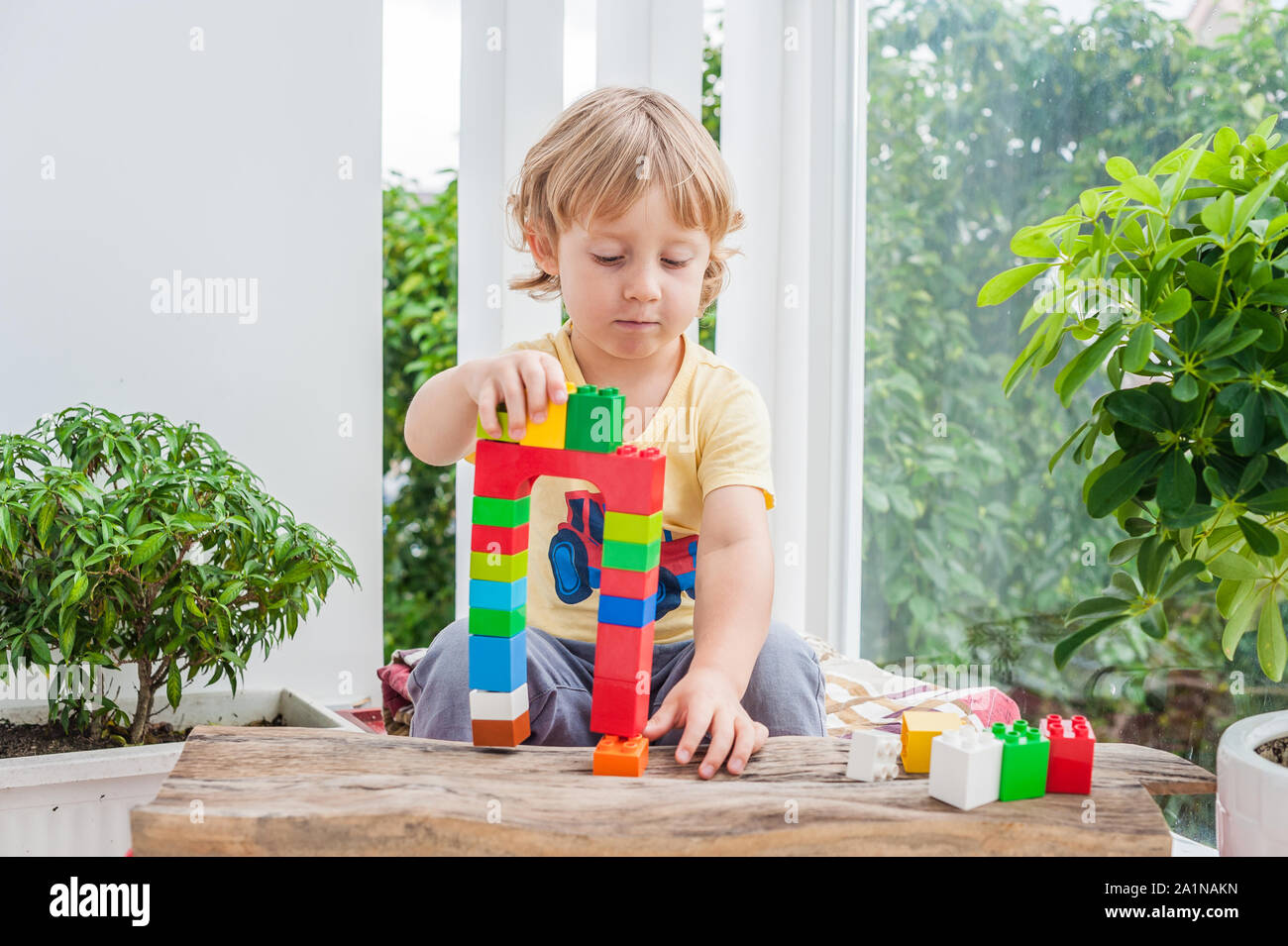 Building Tower Blocks Child High Resolution Stock Photography and ...