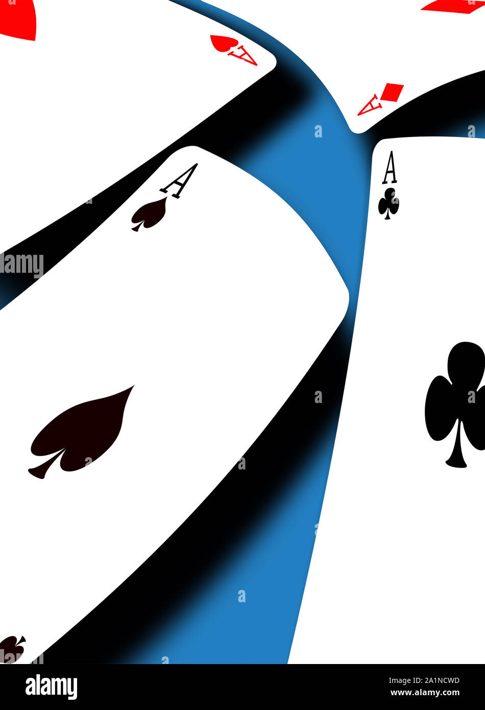 Aces on a gradient background Stock Photo - Alamy