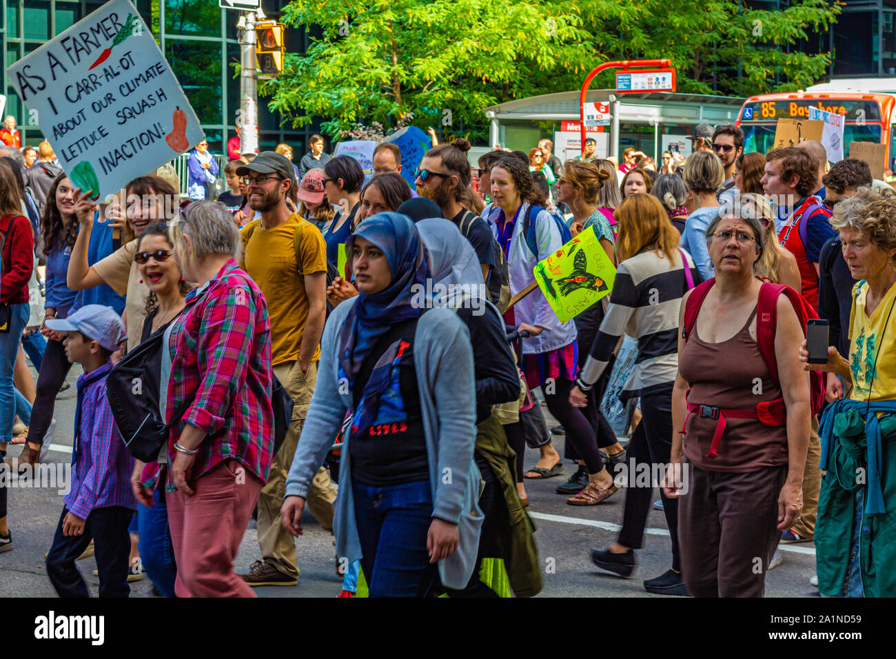 OTTAWA, ONTARIO, CANADA - SEPTEMBER 27, 2019: People of different walks ...