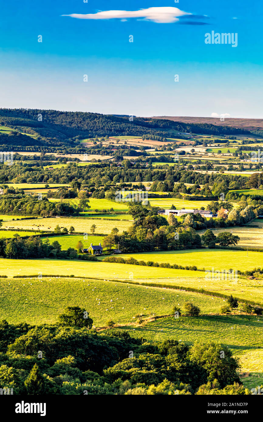 landscape view of North York Moors and Roseberry Topping, Claybank ...