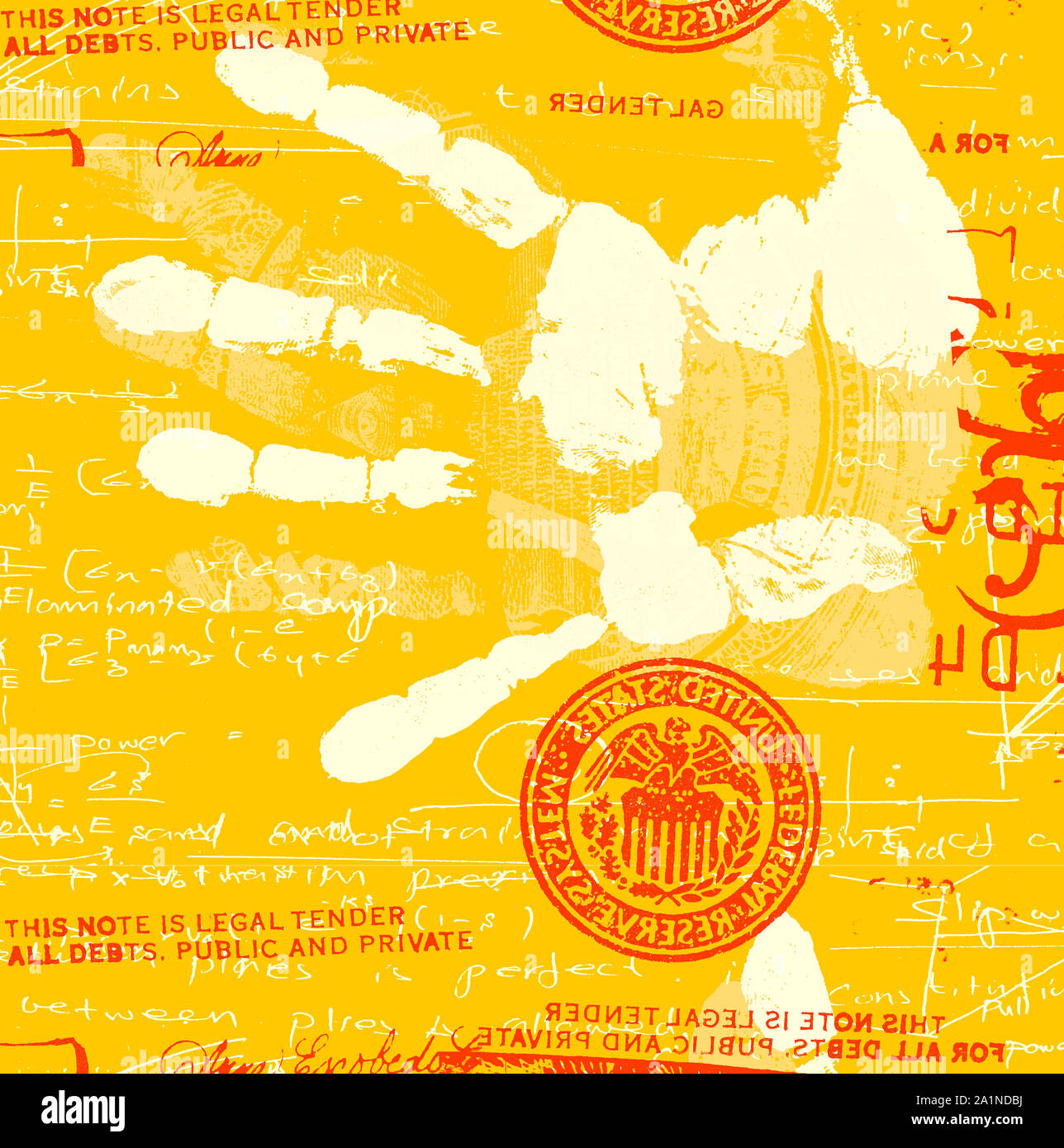 Imprint of a Human Hand with unique details Stock Photo - Alamy