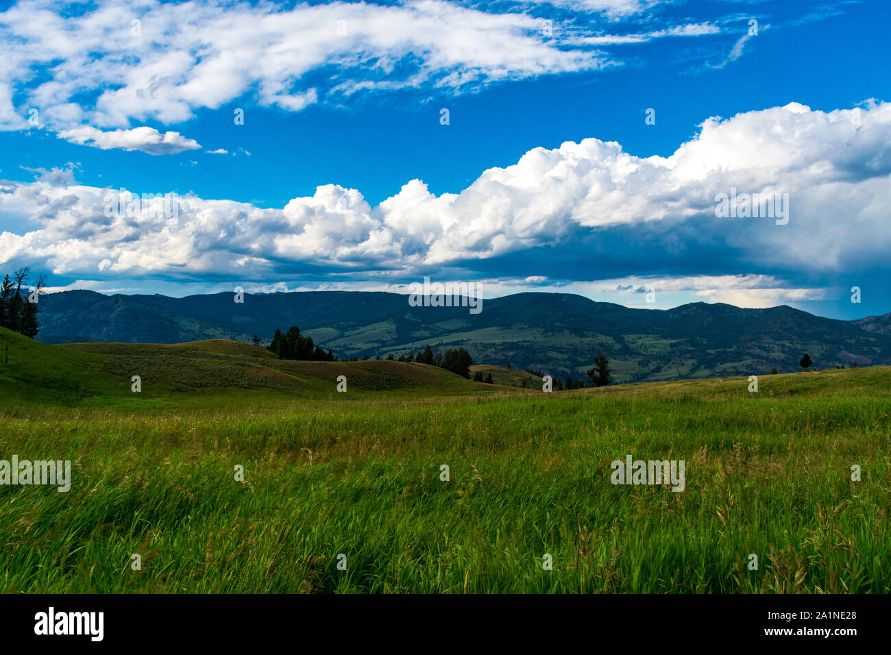 Yellowstone National Park Mountain View Stock Photo - Alamy